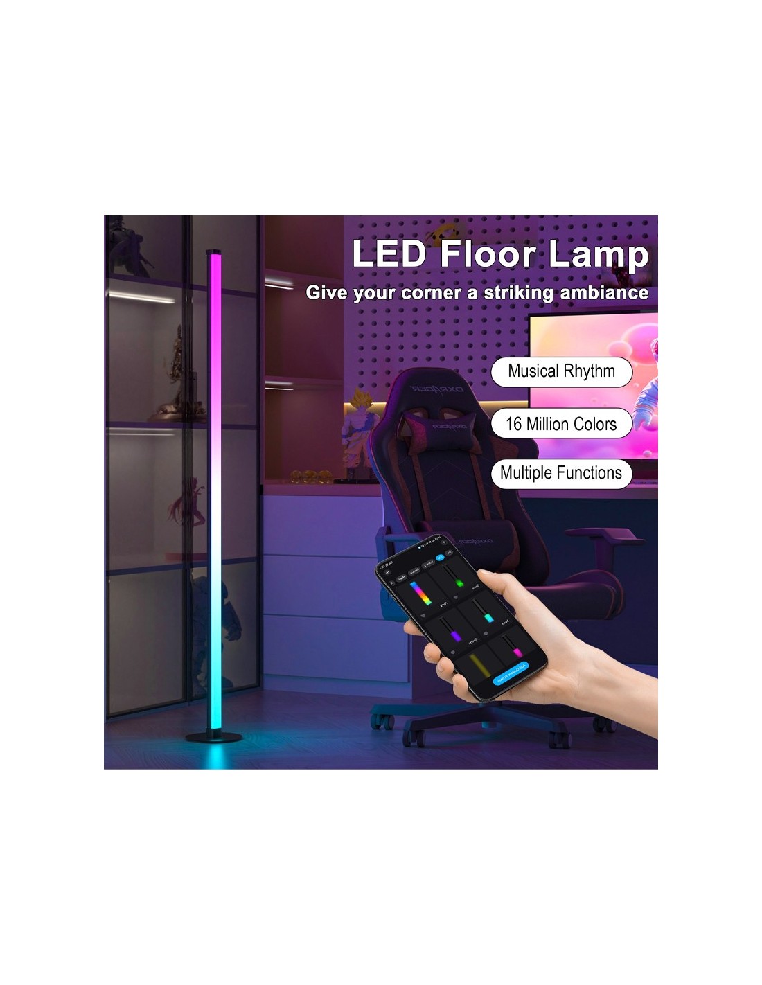 BARRA LED RGB PARA PARED CON BLUETOOTH Y WIFI