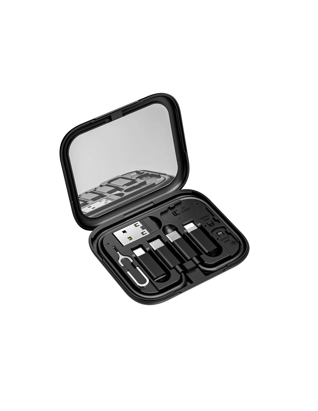 JUEGO DE CABLE DE DATOS MULTIFUNCIONAL CON ESPEJO HOCO MOD.U114